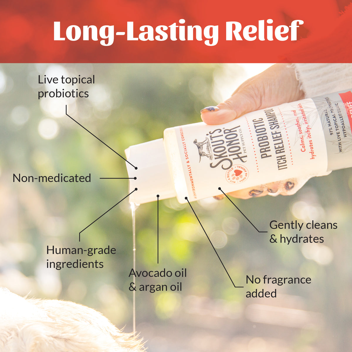 Probiotic Itch Relief Shampoo – Skout's Honor