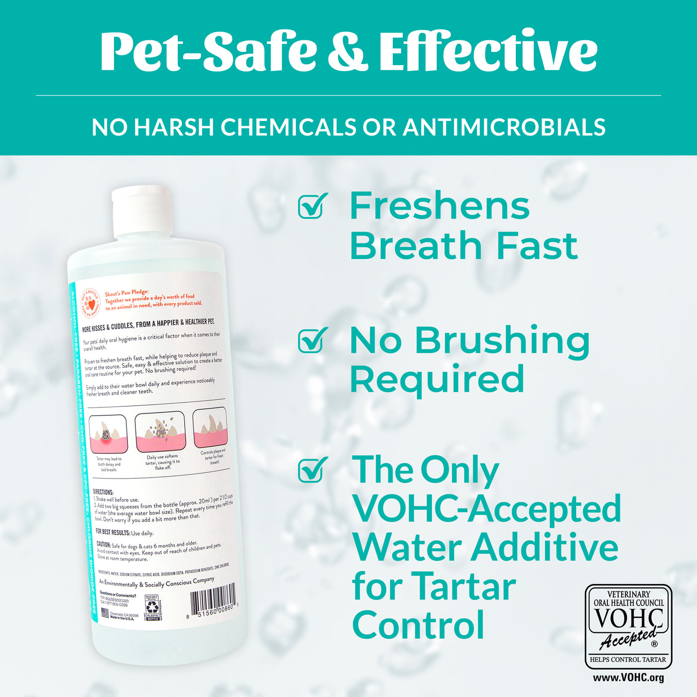 Oral Care Water Additive: Fresh and Flavorless 32oz | Skout's Honor