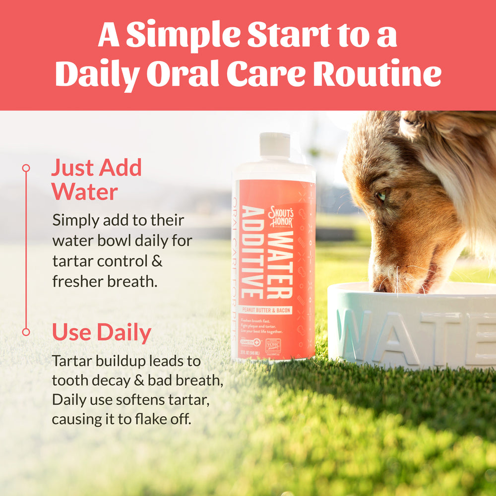Oral Care Water Additive: Peanut Butter & Bacon 32oz | Skout's Honor