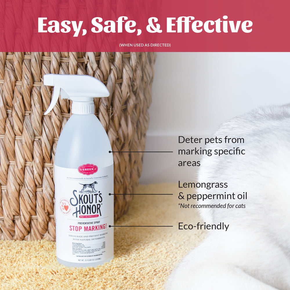 Stop Marking! Dog Deterrent & Preventative Spray | Skout's Honor