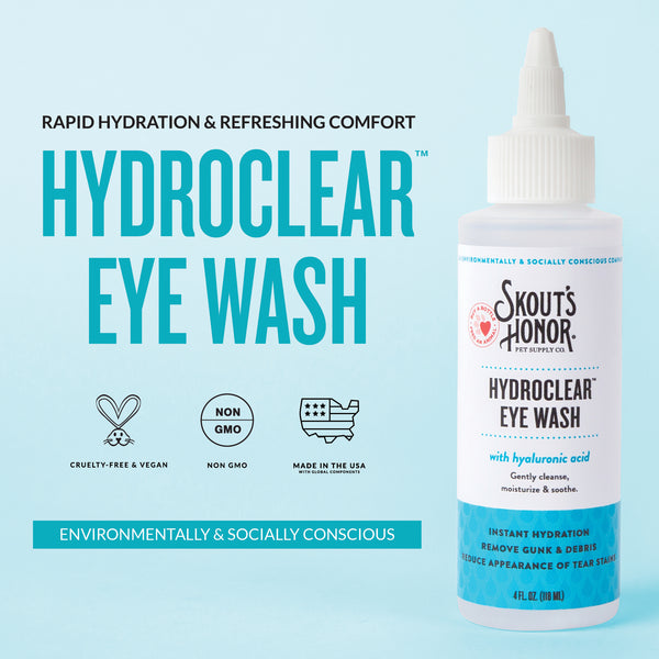 HydroClear Eye Wash For Cats & Dogs with Hyaluronic Acid | Skout's Honor