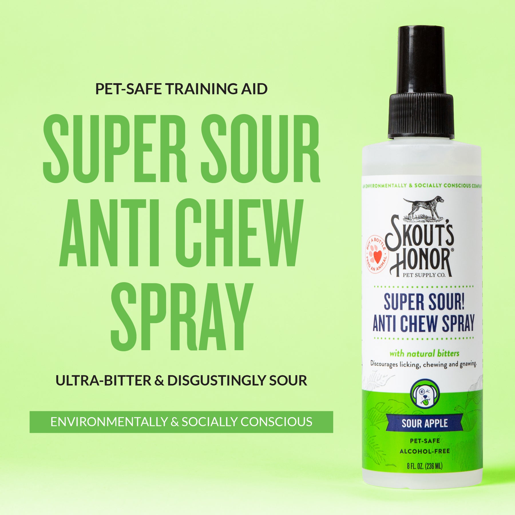 Skout's Honor Super Sour! Anti Chew Deterrent Spray for Dogs